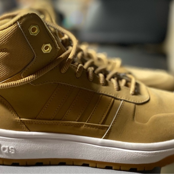 adidas | Shoes | Adidas Mens Tan Hightop Athletic Shoes | Poshmark